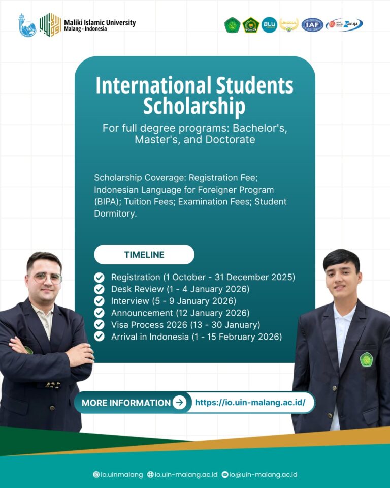 International Student Scholarship at UIN Malang for Academic Year 2026 – Myanmar Study Abroad